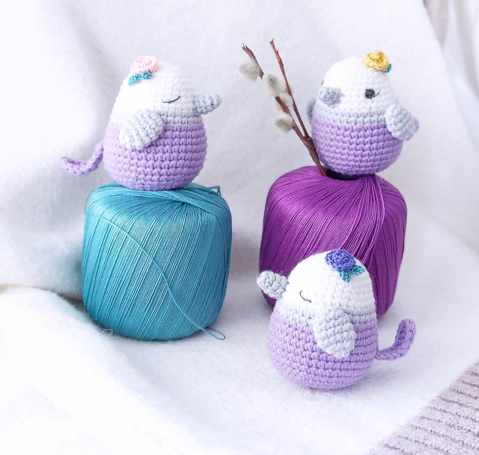 Set of Three Birds toys, Spring stuff birds, Interior Decor - Inspire ...