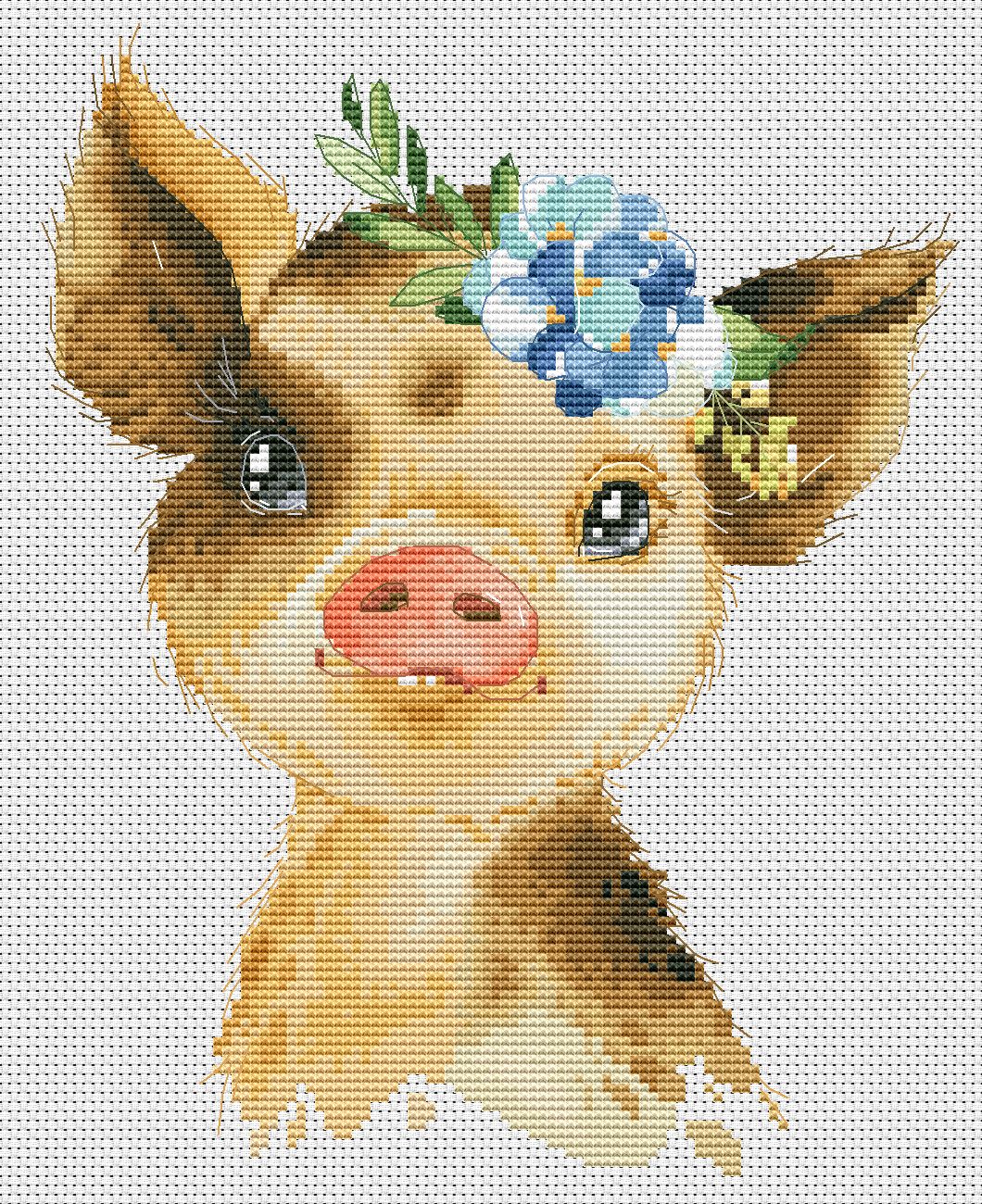 Piglet, Cross stitch, Cross stitch pattern, Animal cross sti - Inspire ...