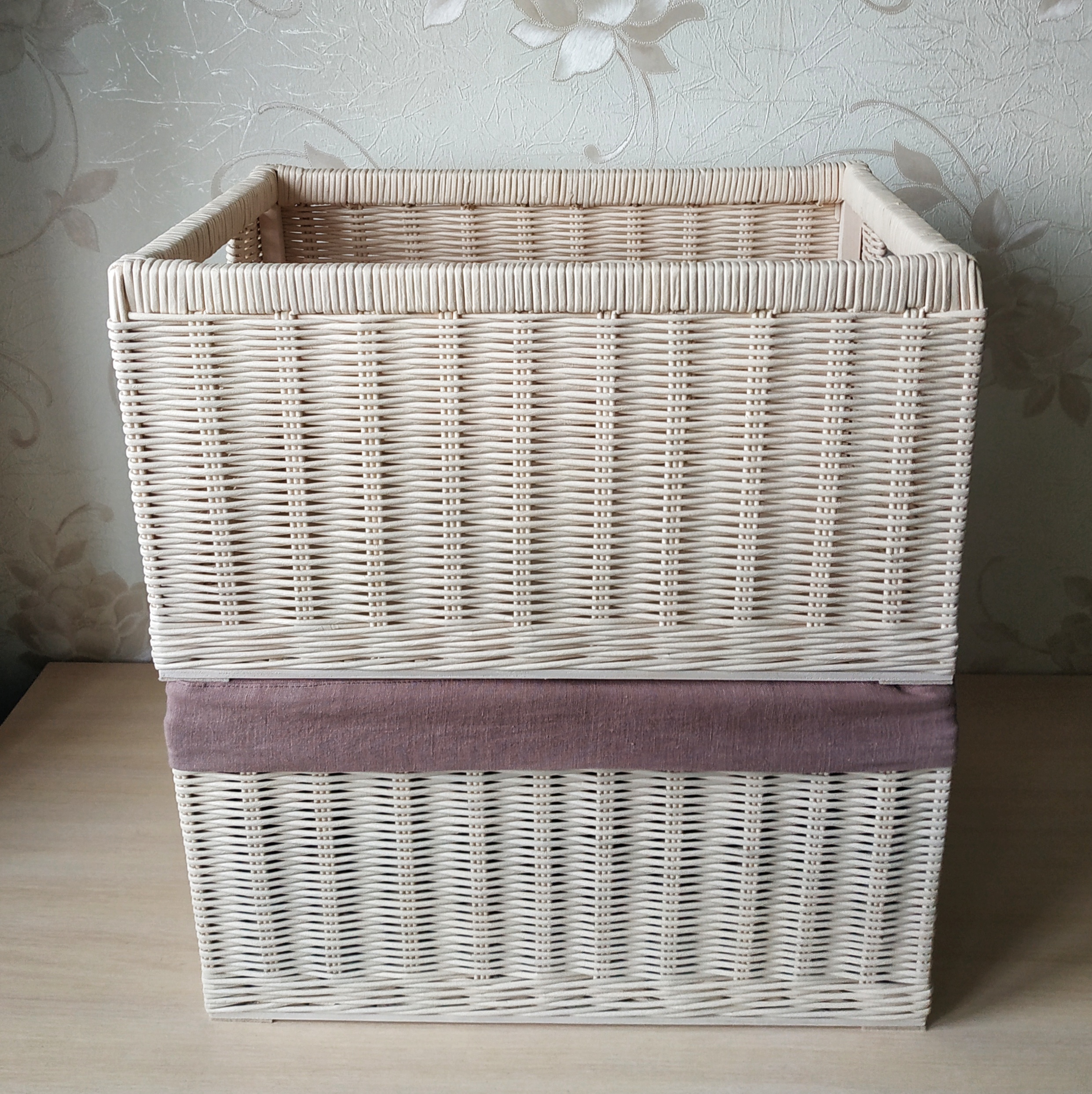 A set of wicker square baskets, Storage baskets, Laundry bas - Inspire ...