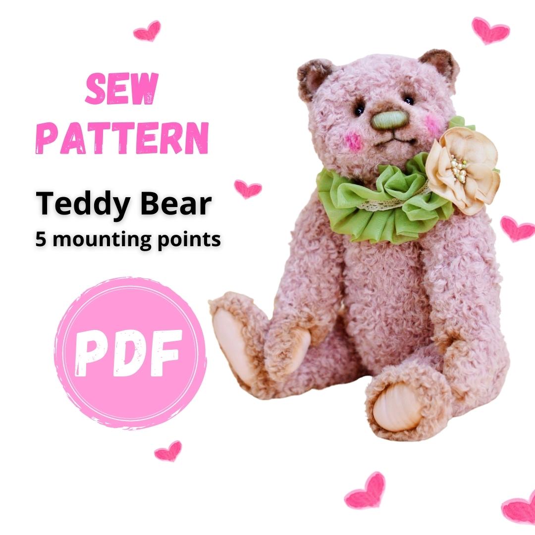 TEDDY BEAR Pattern - Figure stuffed animal, Pattern PDF-Tedd | Inspire ...
