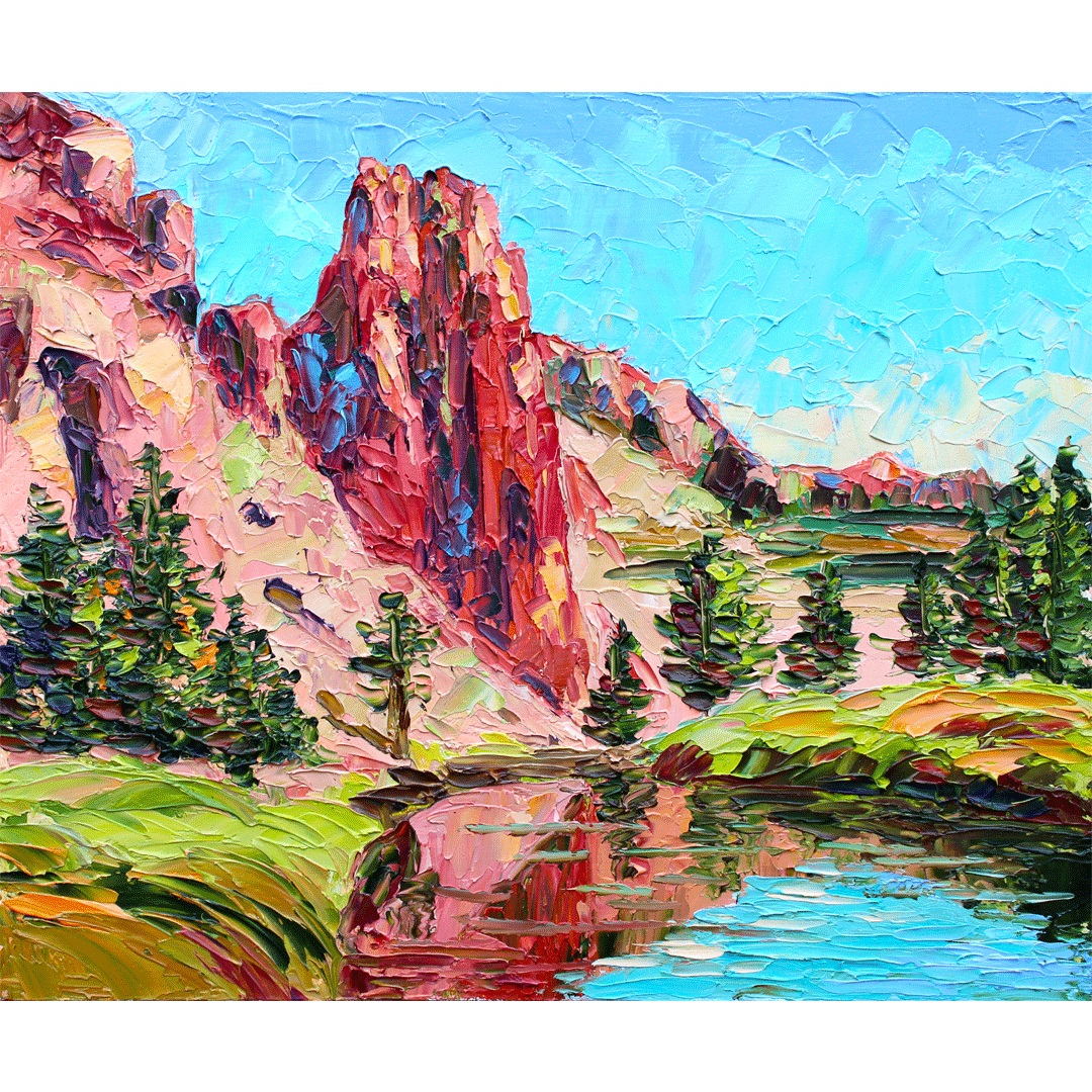 Smith Rock Painting Oregon Original Art Smith Rock wall art - Inspire ...