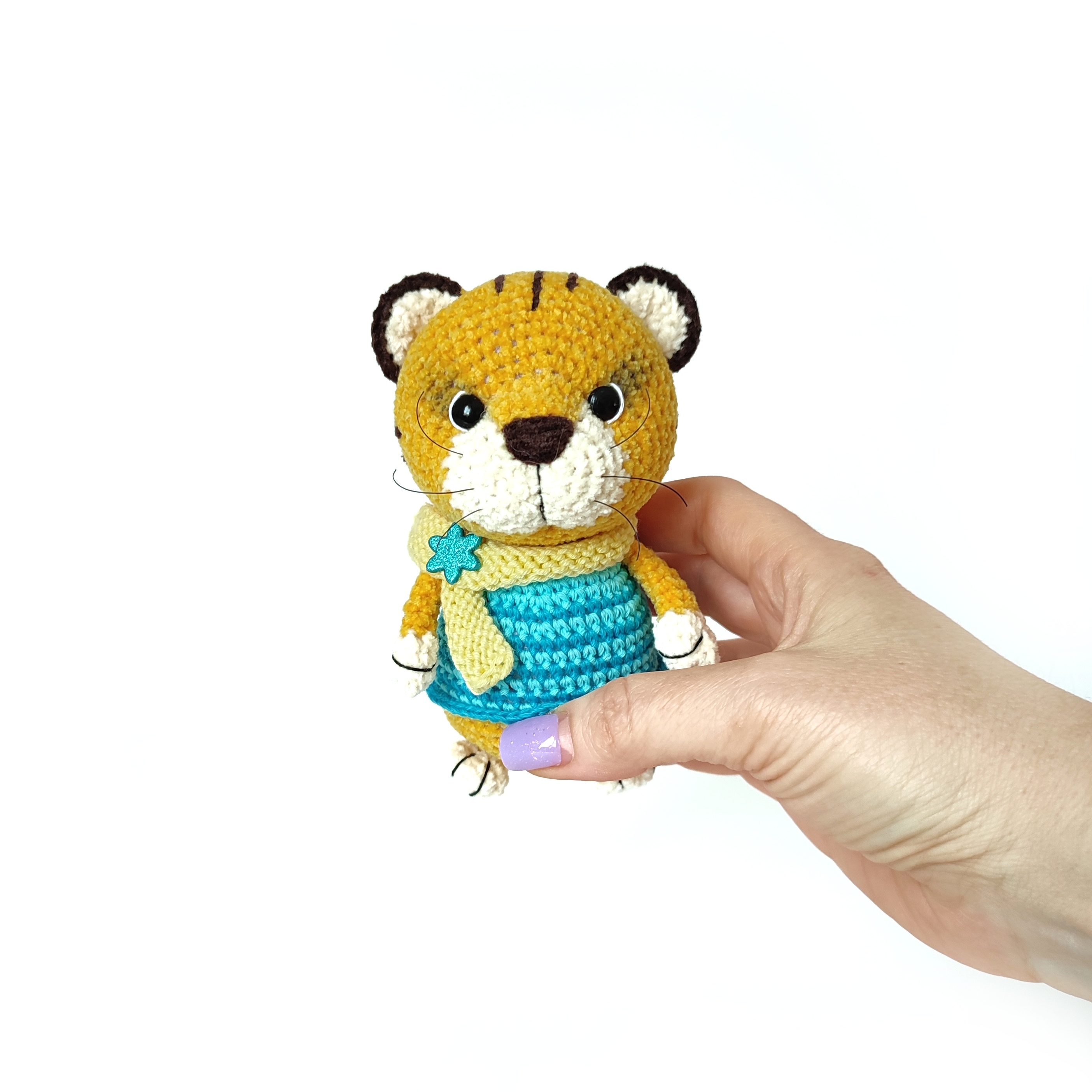 Yellow plush cute tiger, toy for sister, grandmother, gift f | Inspire ...
