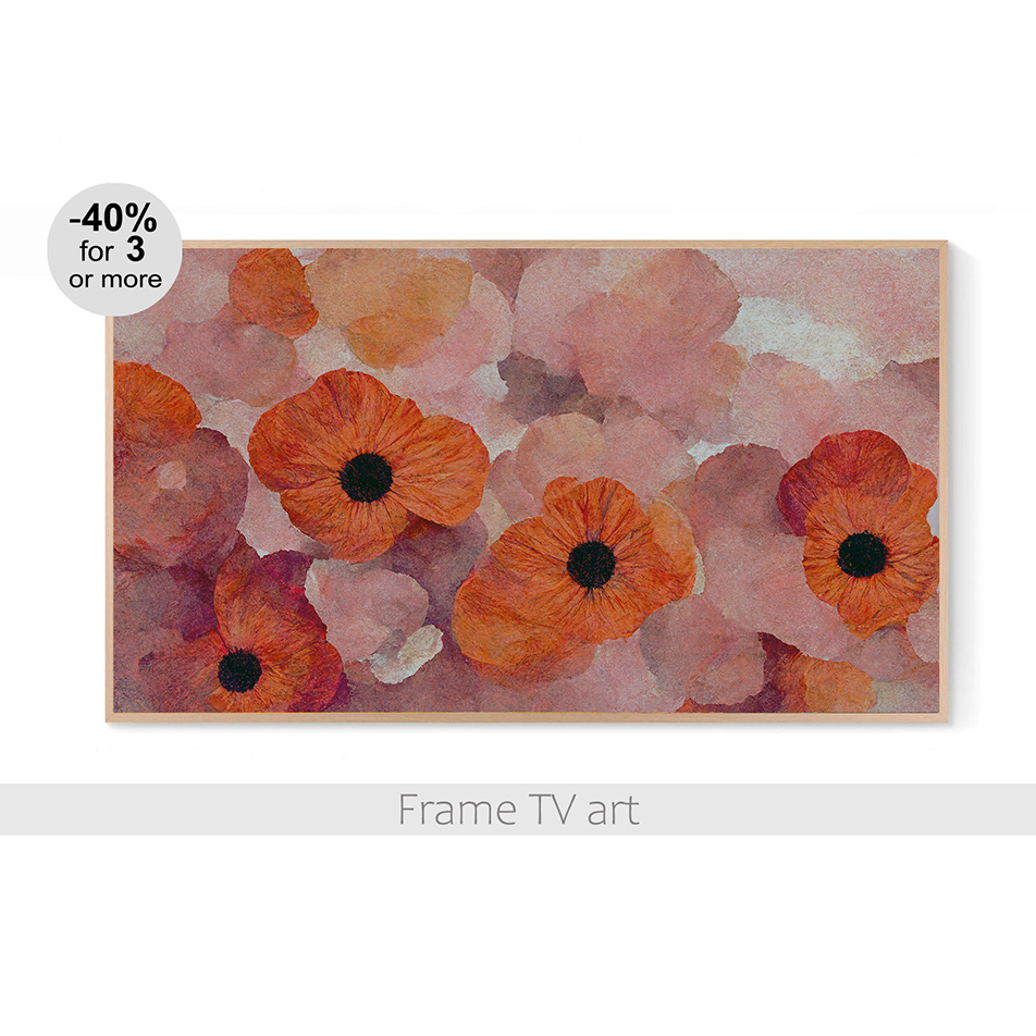 Frame TV art Download 4K, Samsung Frame TV Art poppies, Fram | Inspire ...