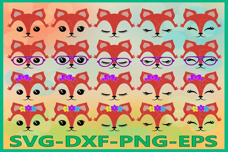 Fox Svg Files, Animal face svg, Fox face svg, Fox Eyelashes | Inspire ...