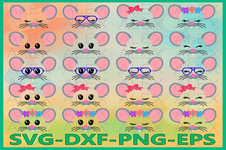 Mouse Svg, Animal face svg, Mouse Face Svg, Mouse Eyelashes - Inspire ...