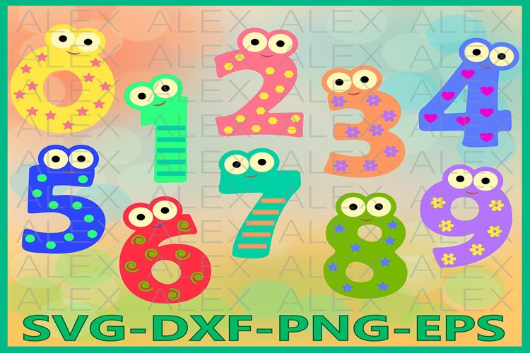 Numbers SVG Files, Funny Monsters Number Svg | Inspire Uplift