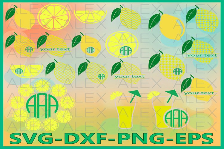 Lemon SVG, Lemon Monogram Svg, Lemon Svg Files - Inspire Uplift