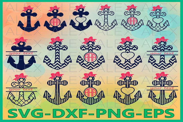 Anchor SVG, Anchors Monogram Svg Files - Inspire Uplift