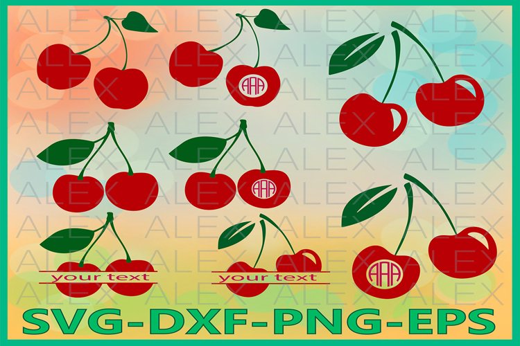 Cherry Svg Cherry Monogram Svg Cherry Svg Files Inspire Uplift