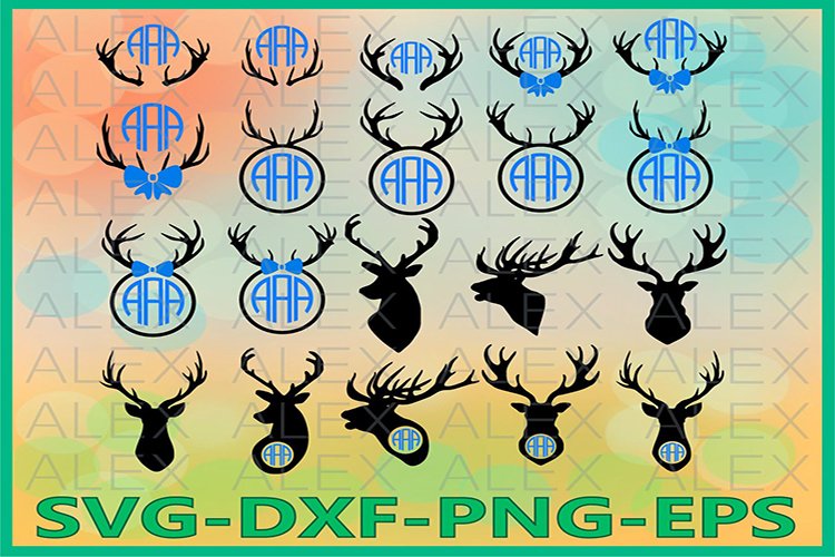 Deer Head Monogram SVG, Deer Monogram Svg, Deer png - Inspire Uplift
