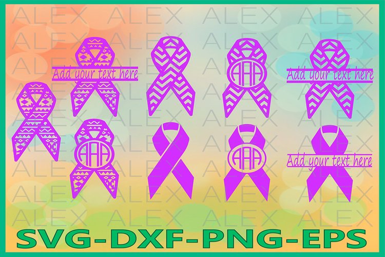 Cancer Ribbon Svg, Cancer Ribbon Monogram, Ribbon Svg | Inspire Uplift