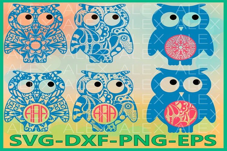 Owl Svg Files, Owls Monogram, Owl Mandala Svg, Owl Zentangle | Inspire ...