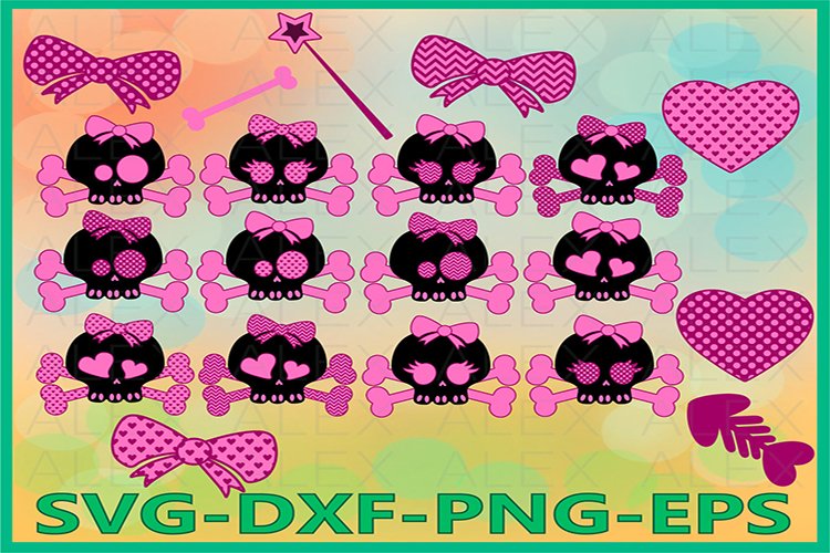 Cute Skull Girl Svg, Halloween, Girl Skull Svg, Skull Svg | Inspire Uplift