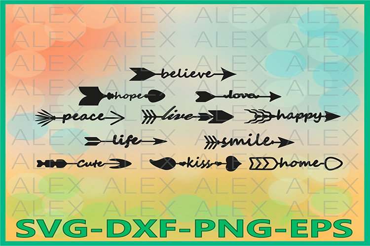 Arrow Words Svg, Arrow SVG File, Arrow Cut Files Svg | Inspire Uplift