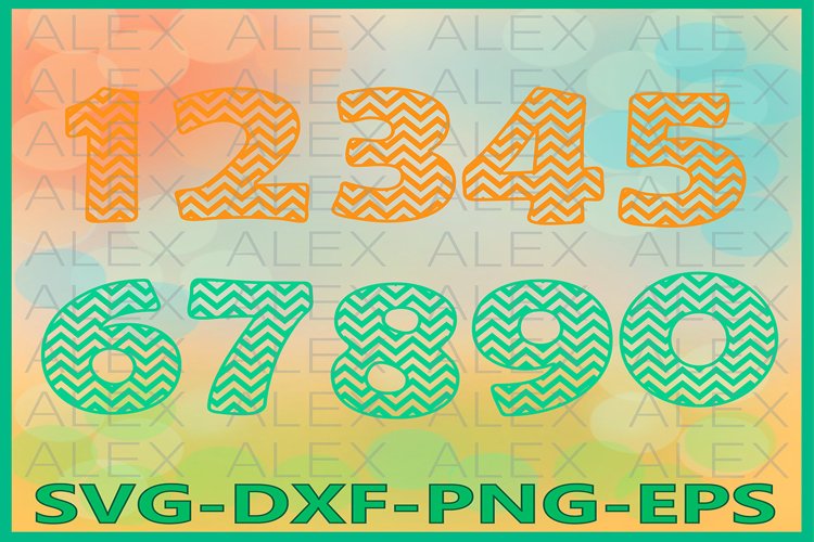 Numbers Chevron SVG Files, Numbers Svg | Inspire Uplift