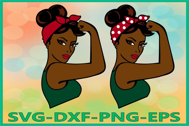 Afro Rosie SVG, Rosie the Riveter svg, Girl Power Silhouette - Inspire ...