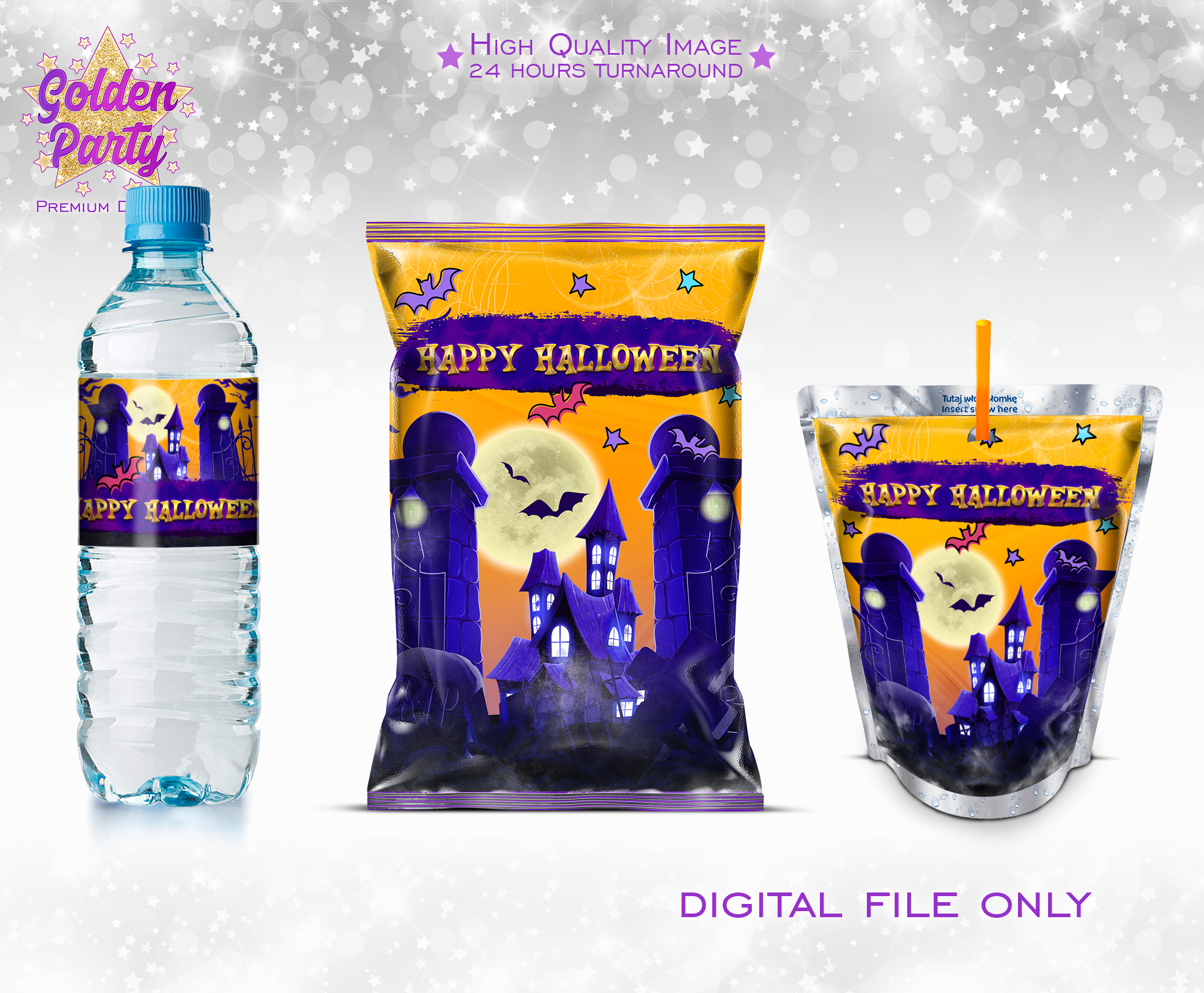 Halloween party bundle, Halloween chips bag, Halloween decor | Inspire ...