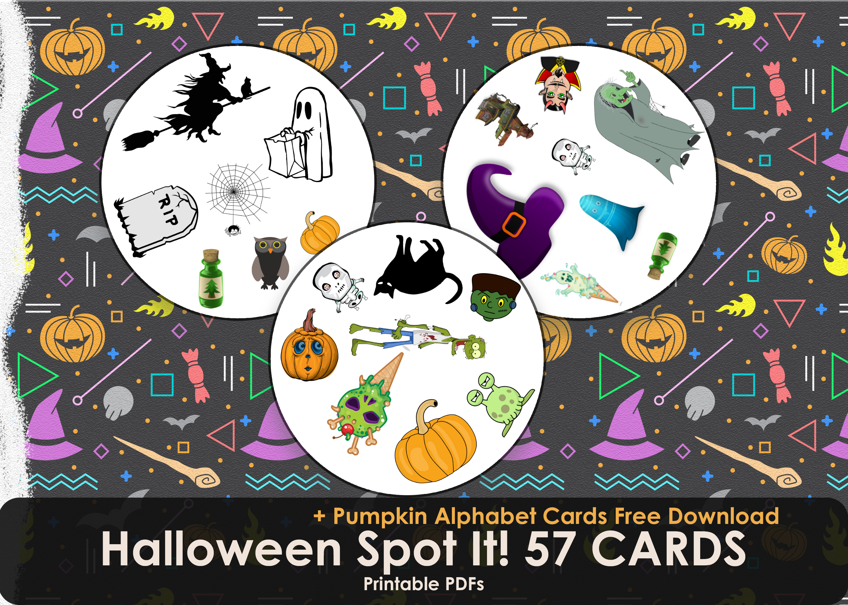Spot it 57 cards! HALLOWEEN kids games, Matching game, Famil - Inspire ...