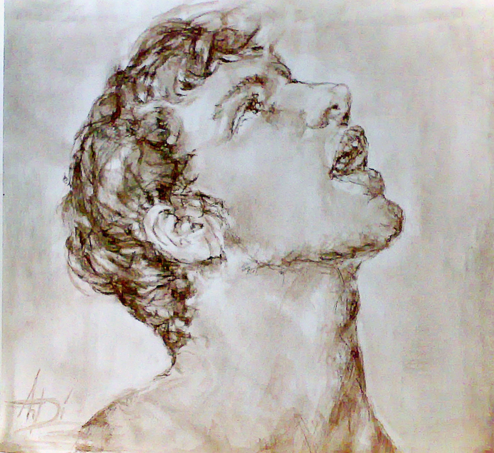 Original art, sexy boy head portrait, dry pastel, modernism | Inspire ...