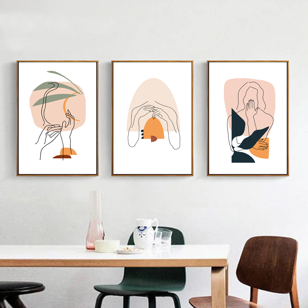 Abstract Women Set of 3 Prints Printable Wall Art Women Line | Inspire ...