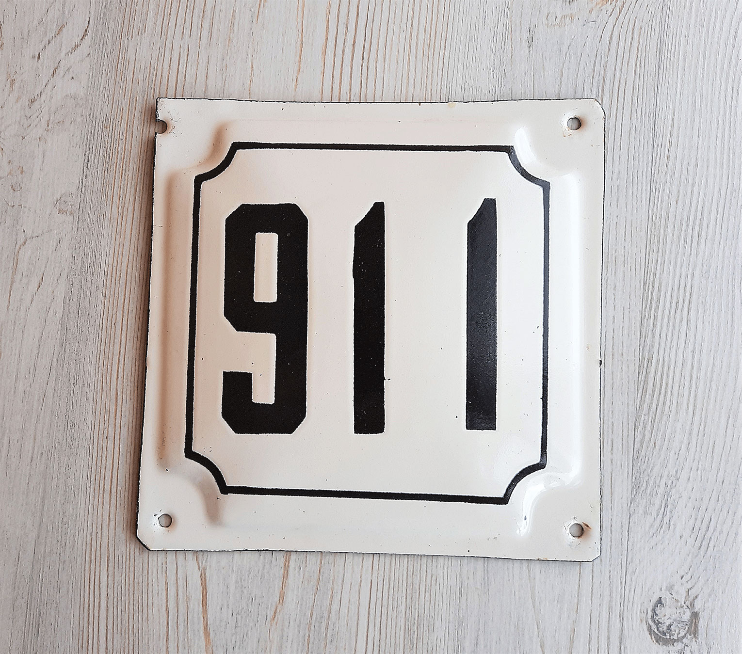 Old Soviet address house number plaque 911 - vintage white b - Inspire ...