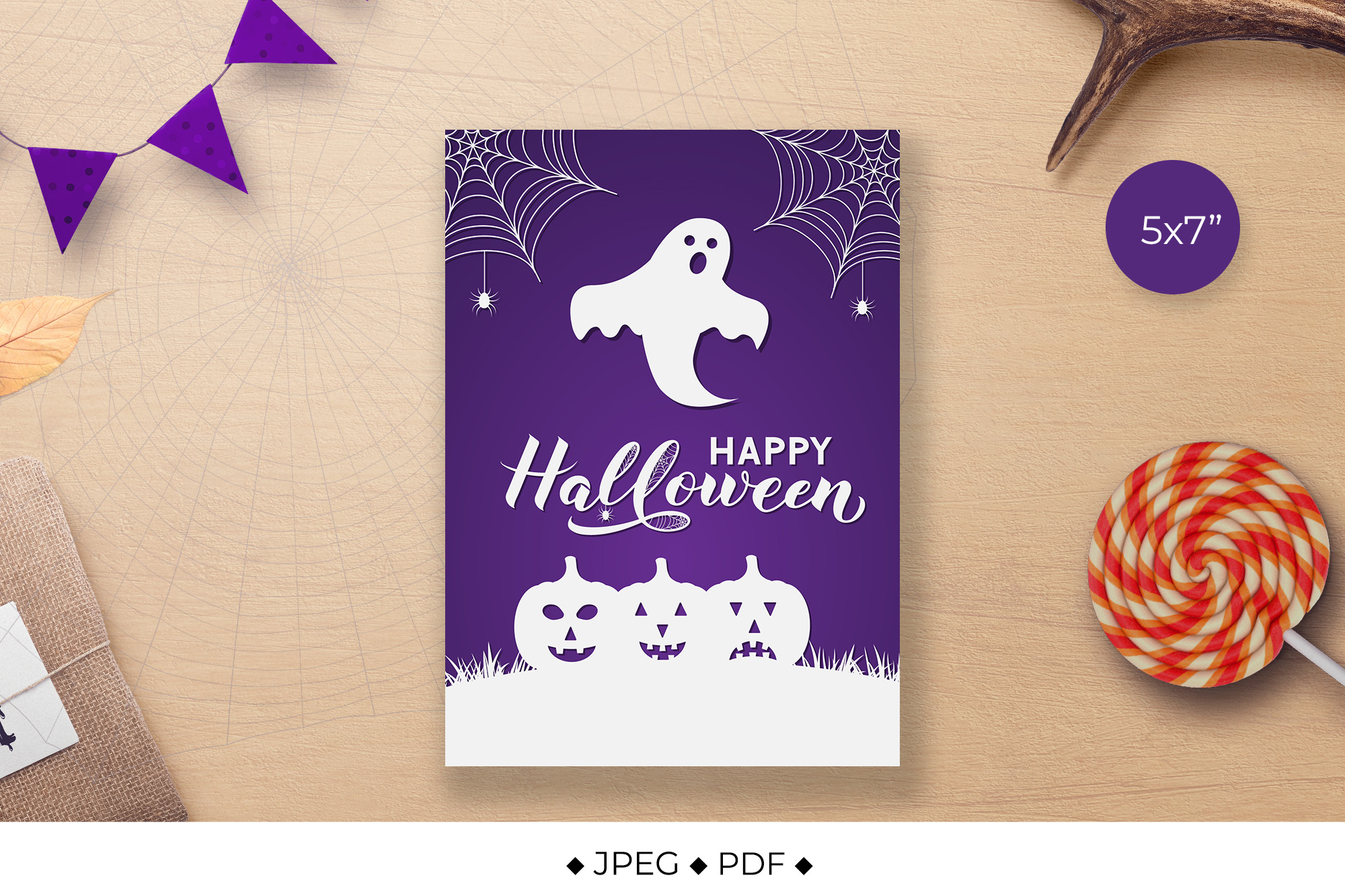 Happy Halloween card printable. Halloween gift | Inspire Uplift