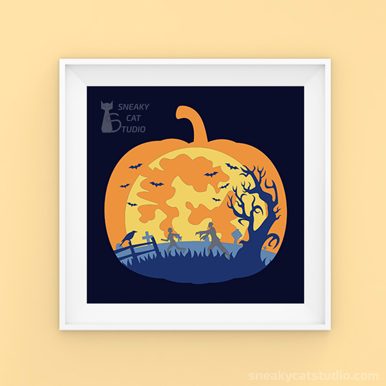 Halloween light box - Digital light box template download | Inspire Uplift