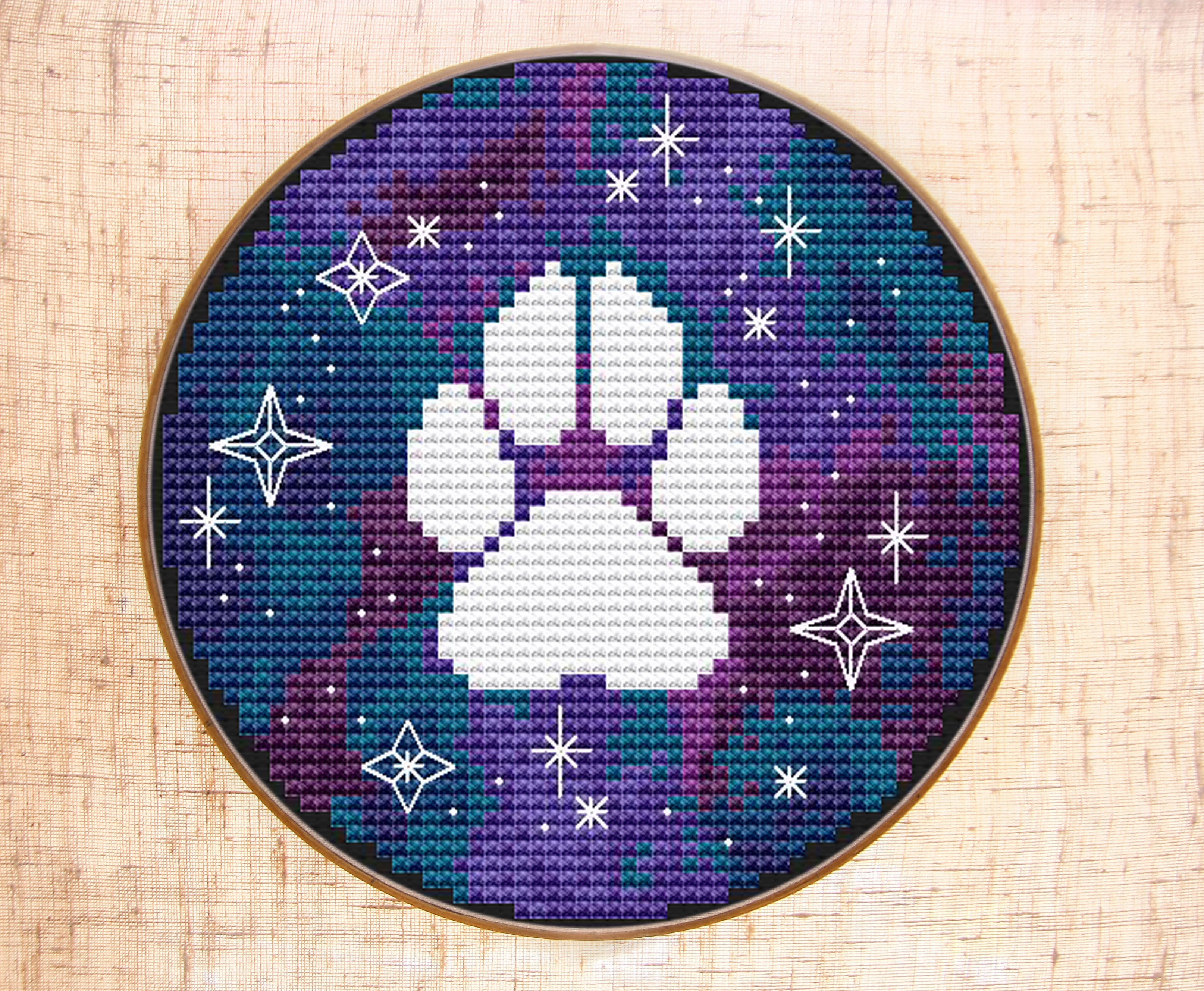 Galaxy cross stitch pattern Modern cross stitch Dog paw cros | Inspire ...
