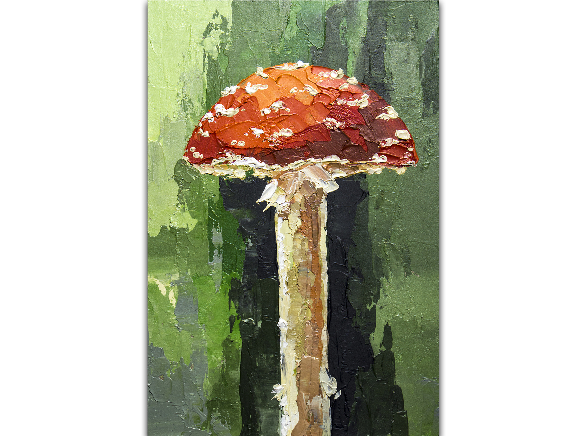 Fly Agaric Painting Mushroom Original Art Forest Artwork Sma - Inspire ...