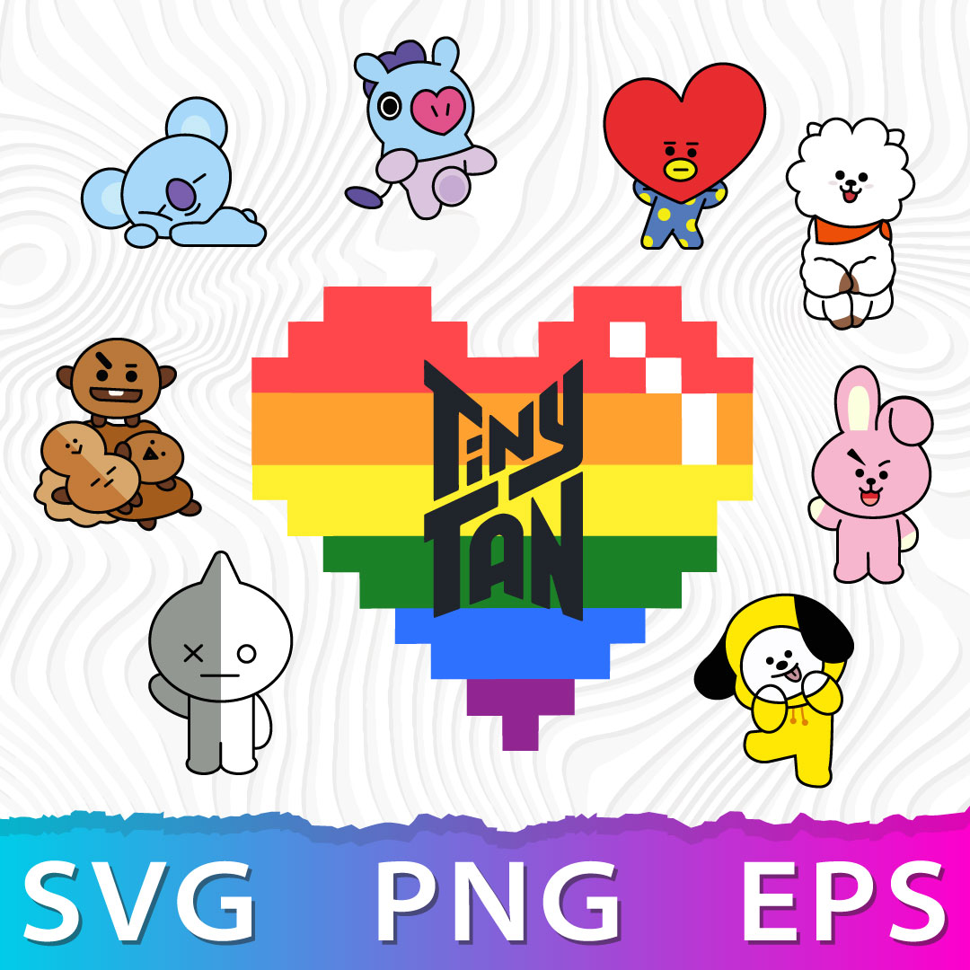 BTS Love SVG, BTS Png Transparent, BTS Characters PNG, BTS C - Inspire ...