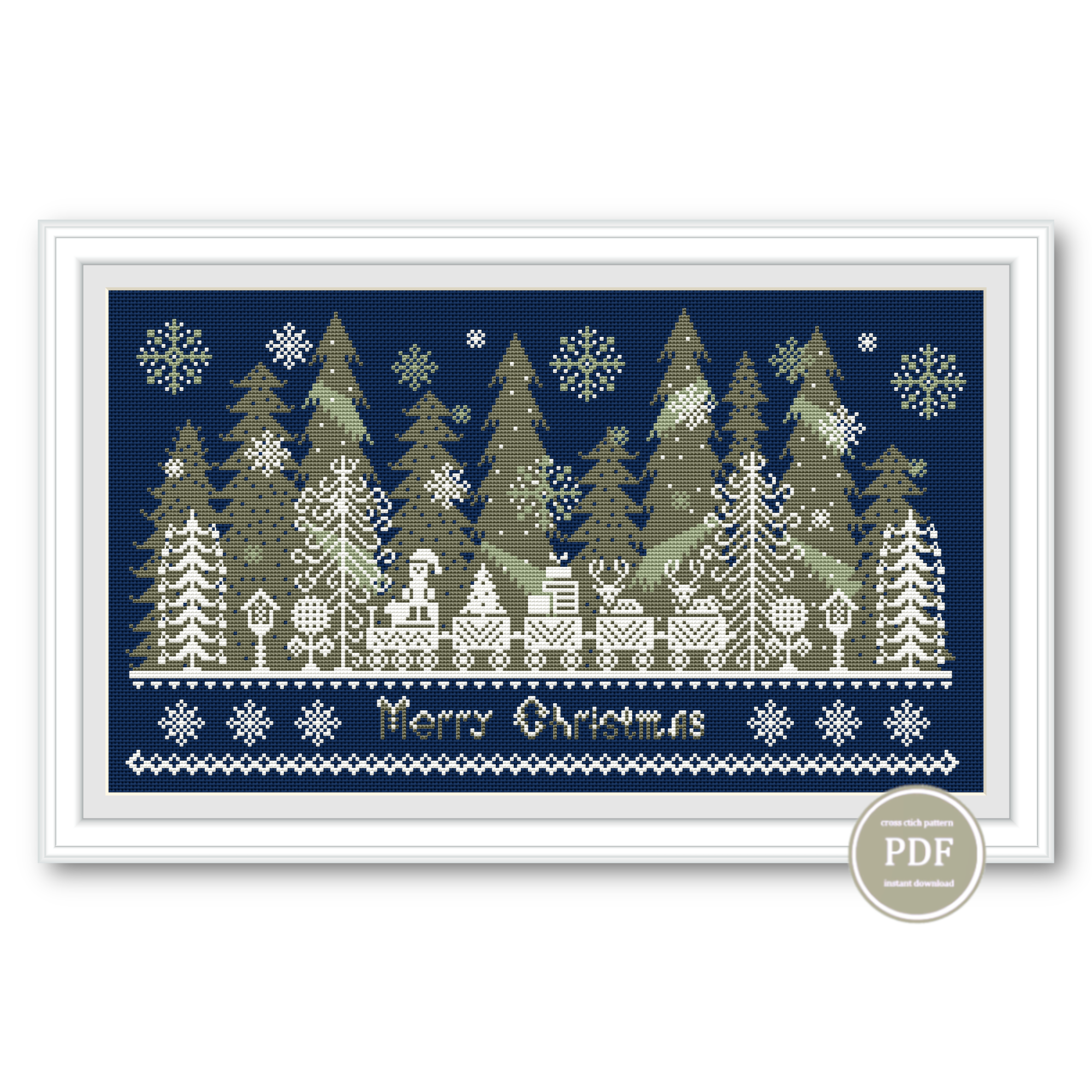 Merry Christmas Sampler Cross Stitch PDF - Merry Christmas P | Inspire ...
