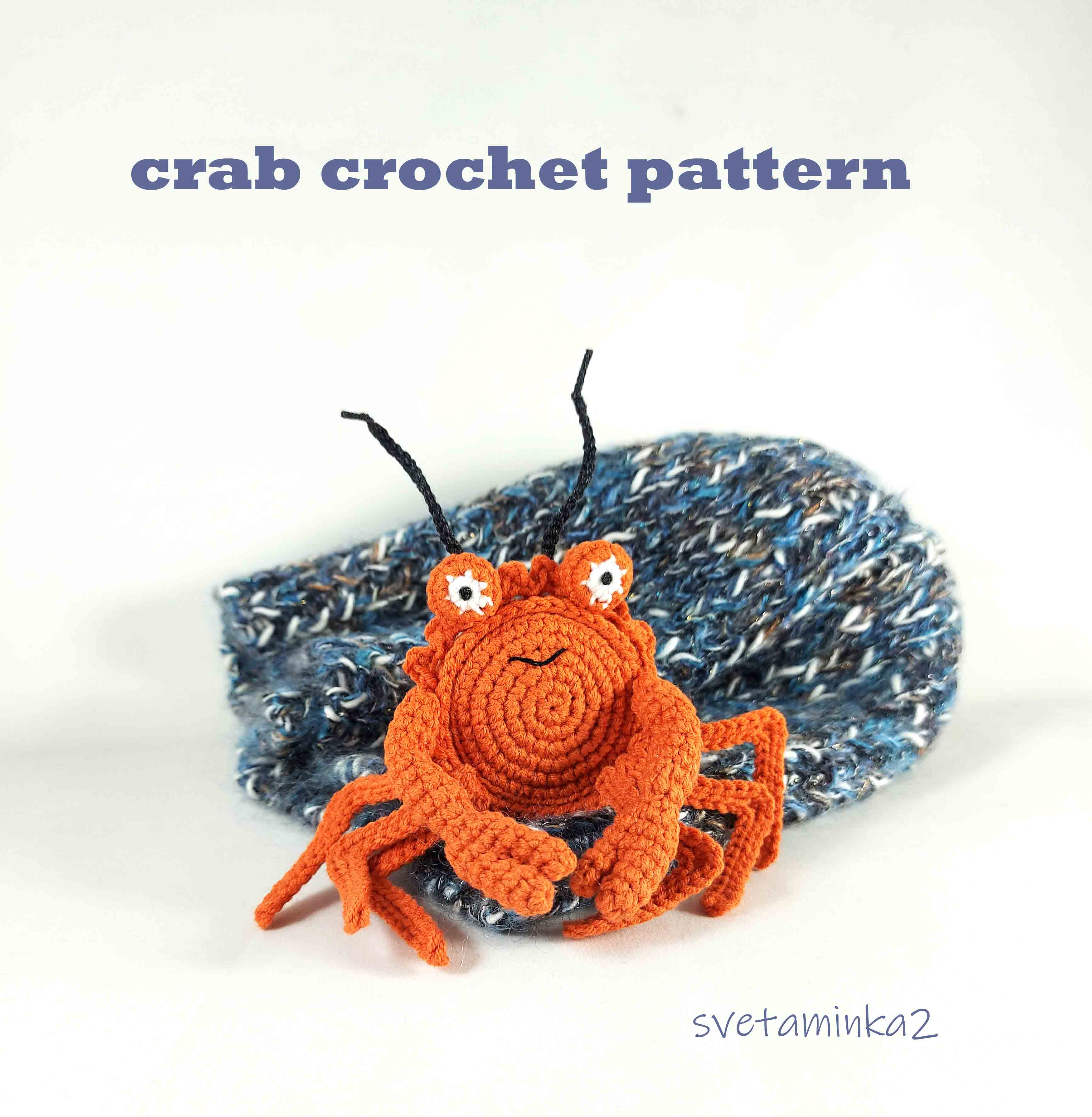 Crab Crochet Pattern Amigurumi Crochet Crab Stuffed Animal ( | Inspire ...