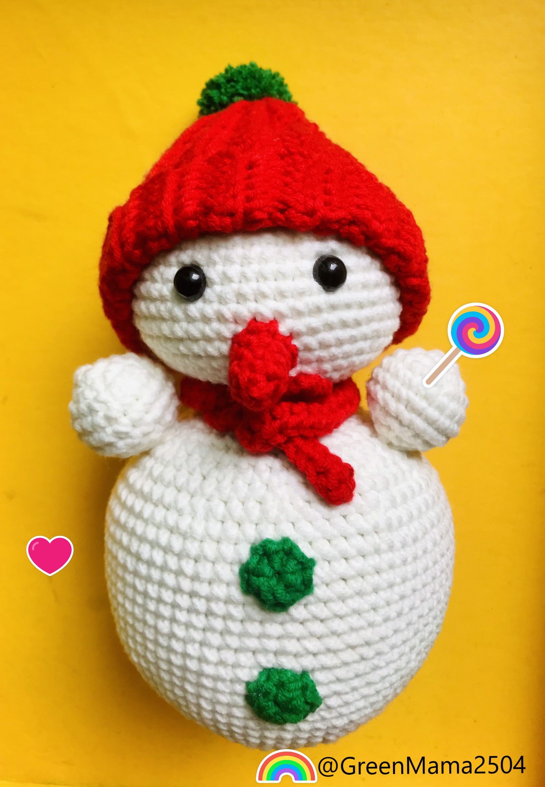 Crochet Pattern of Snowman in English. Snowman crochet tutor | Inspire ...