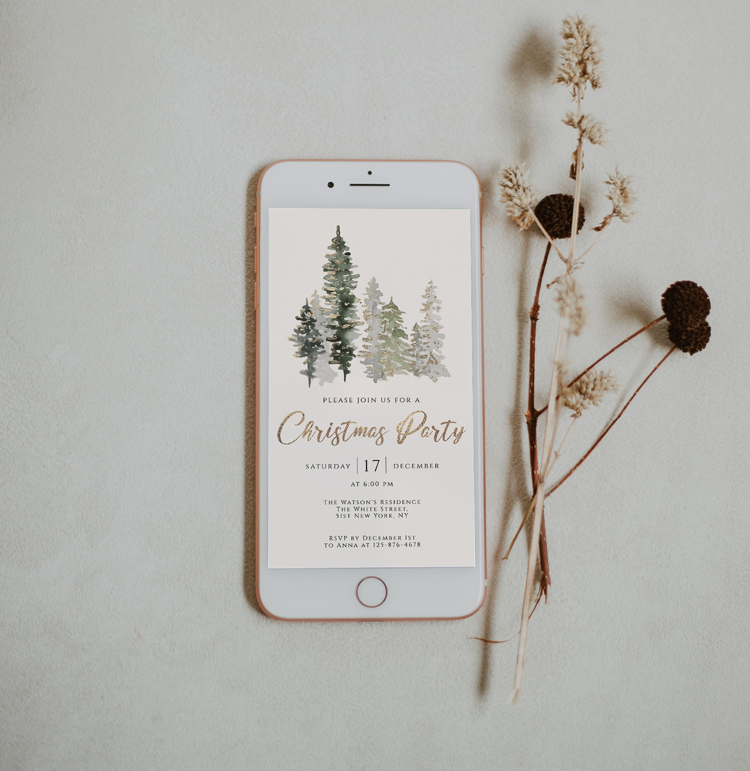 Electronic Christmas Party Invitation Template Christmas Ev Inspire