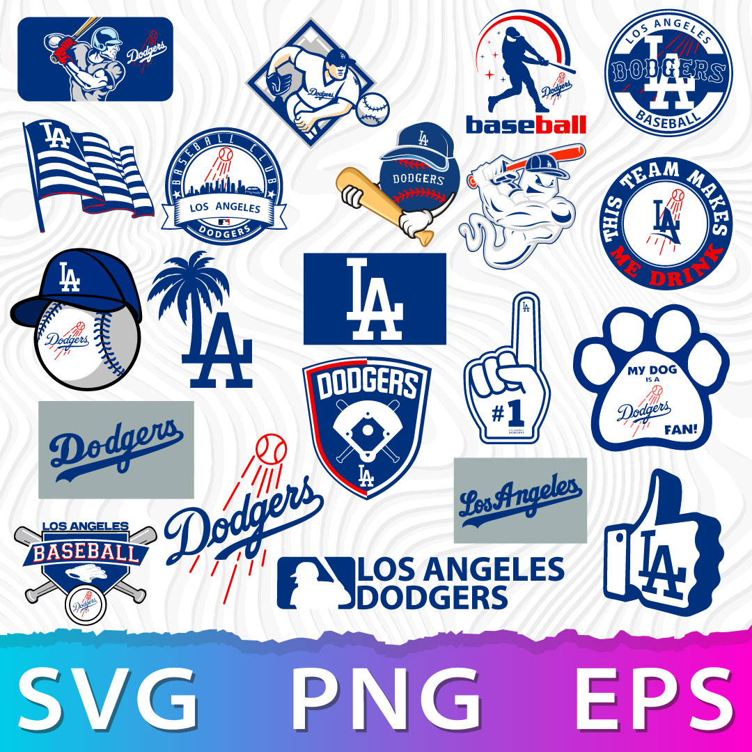los angeles dodgers logo coloring page