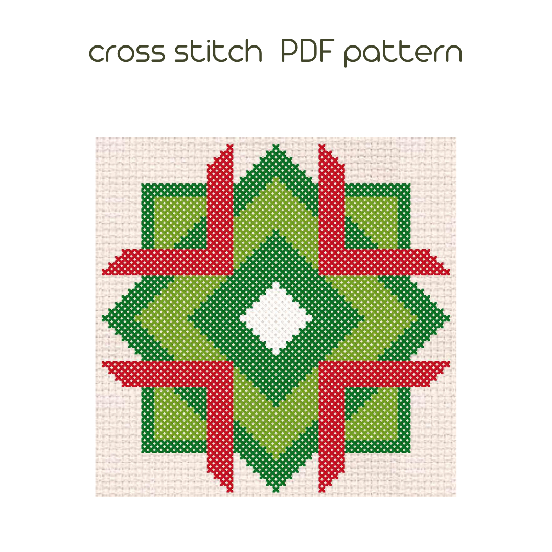 Snowflake ornament cross stitch pattern Christmas snowflak | Inspire Uplift