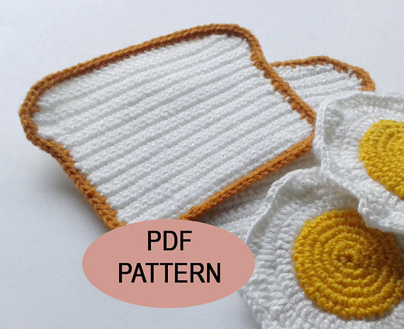 Crochet Bread Coaster, PDF Pattern, bread crochet coasters, - Inspire ...