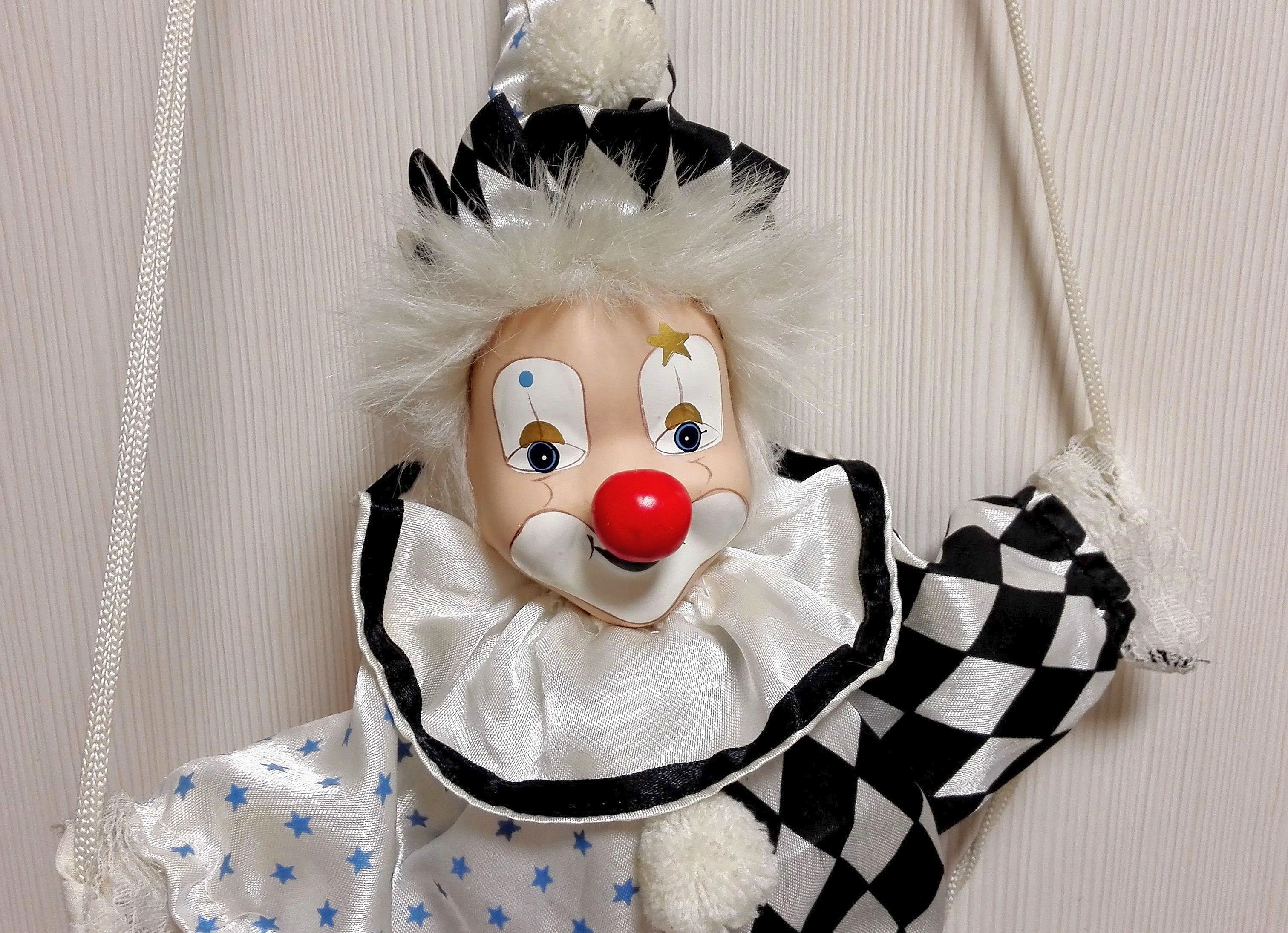 Vintage Large Marionette Clown Doll. Circus Toy USSR - Inspire Uplift