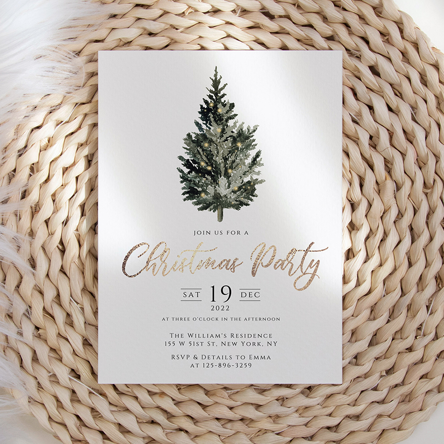 Christmas Invitation Printable, Christmas Party Invitation, | Inspire ...