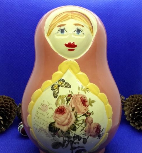 Vintage Soviet Ceramic Nesting doll. Coin box. Money box - Inspire Uplift