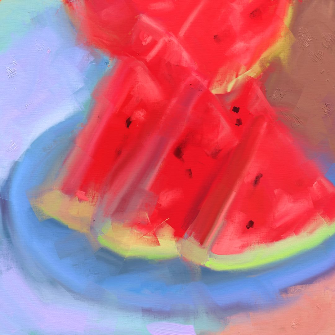 Watermelon Painting Fruit Print Wall Art | Inspire Uplift