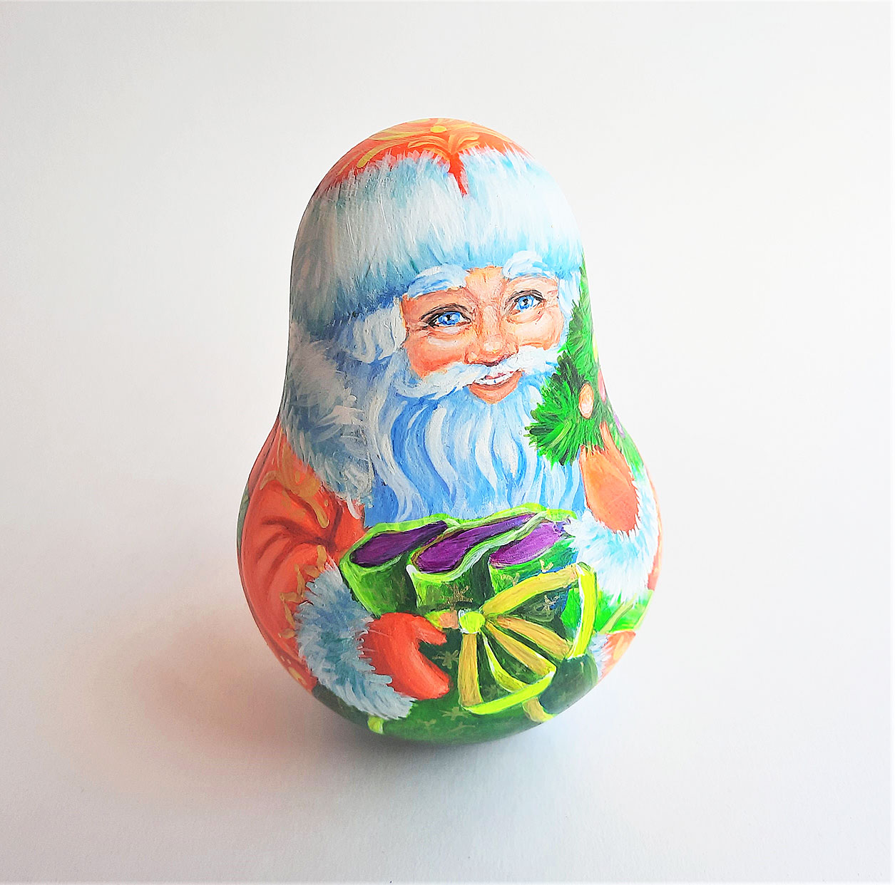 Russian Ded Moroz Roly Poly doll - Christmas wooden music Ne | Inspire ...
