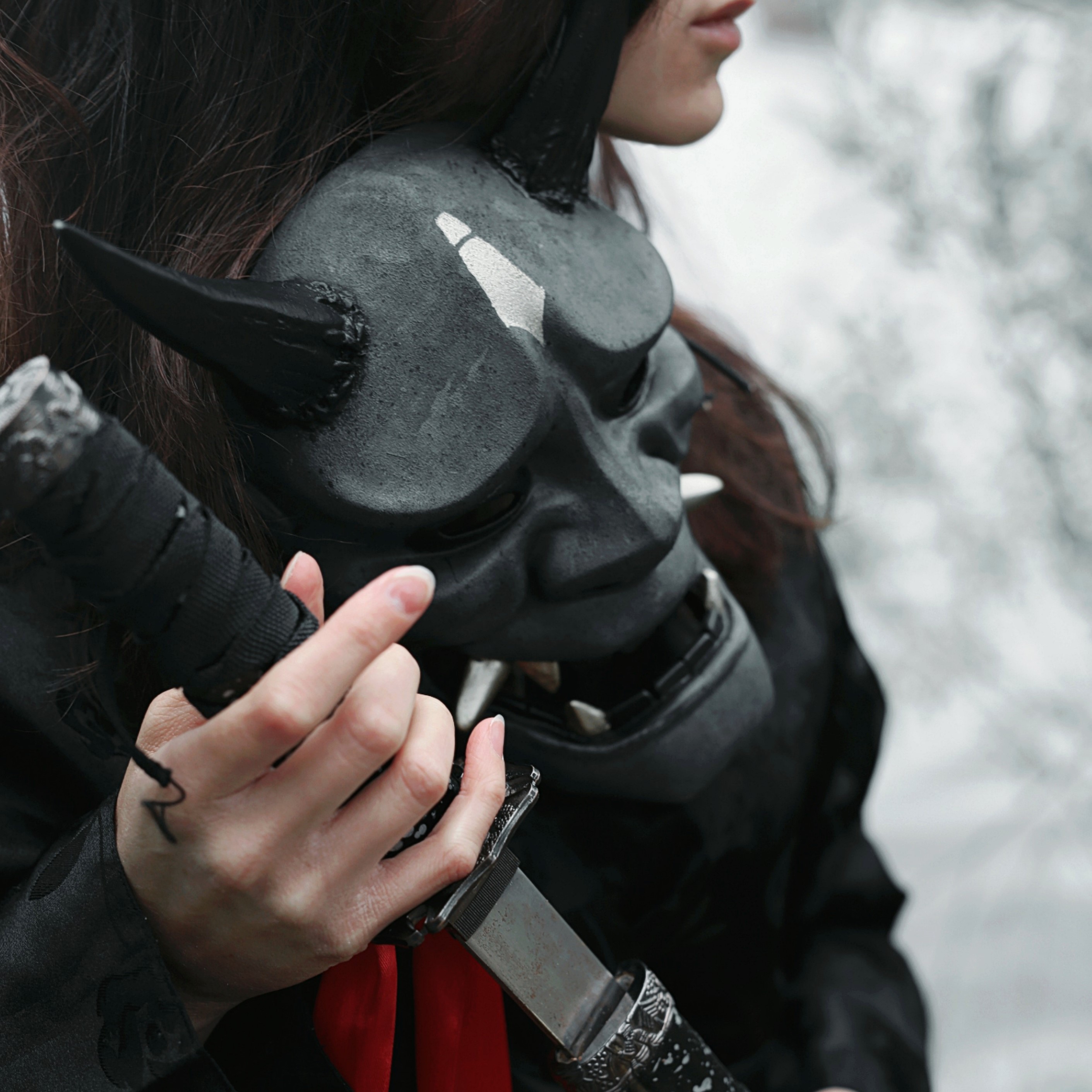 Japanese Hannya Mask, Custom Samurai mask, Oni mask, Demon | Inspire Uplift