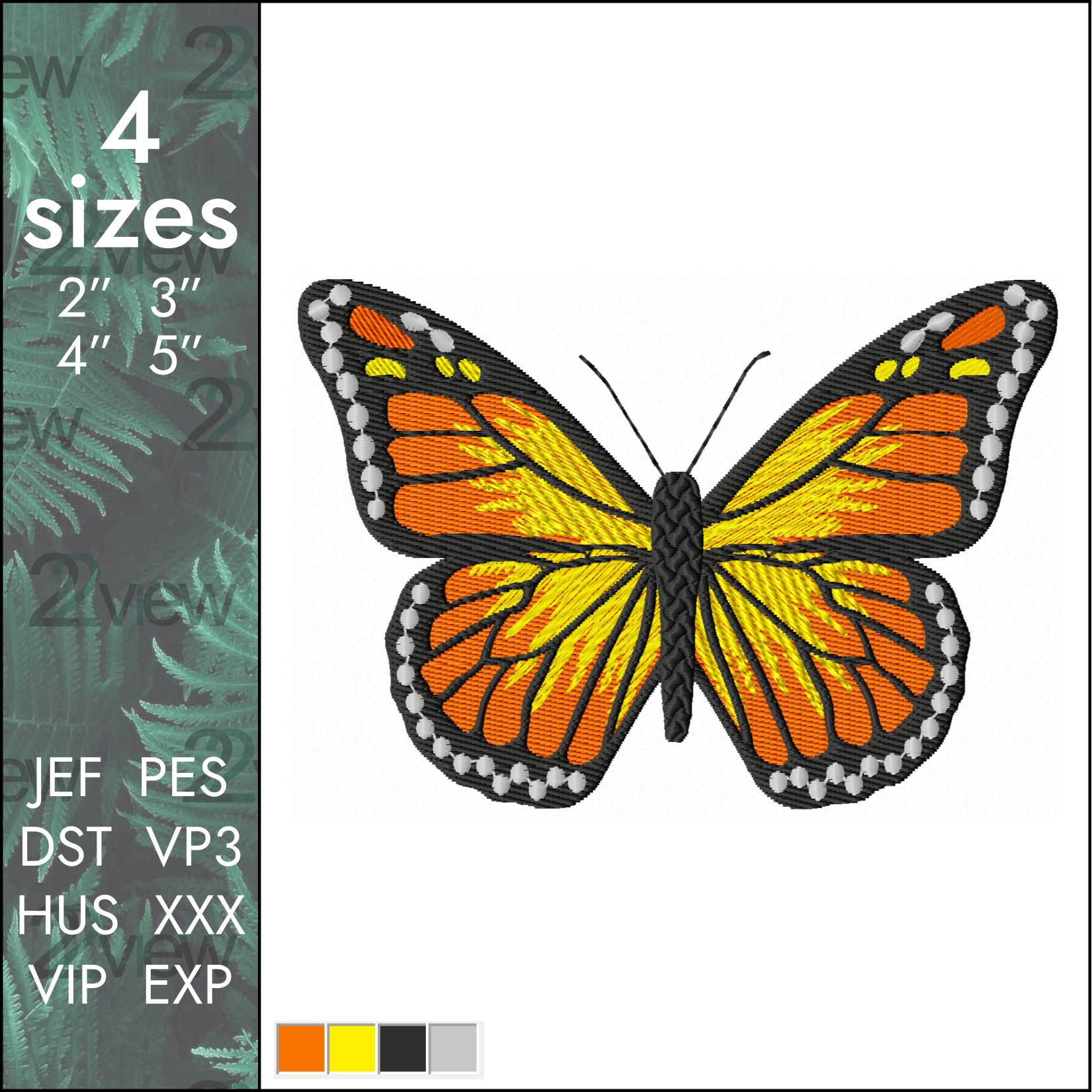 Butterfly Embroidery Design, beautiful wings flying insect | Inspire Uplift