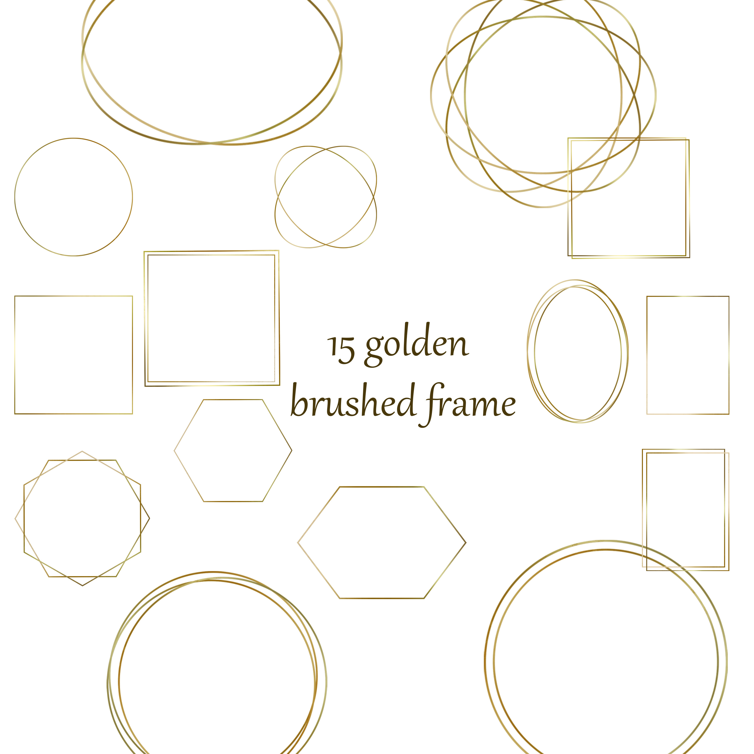 golden brushed frame Clipart PNG | Inspire Uplift