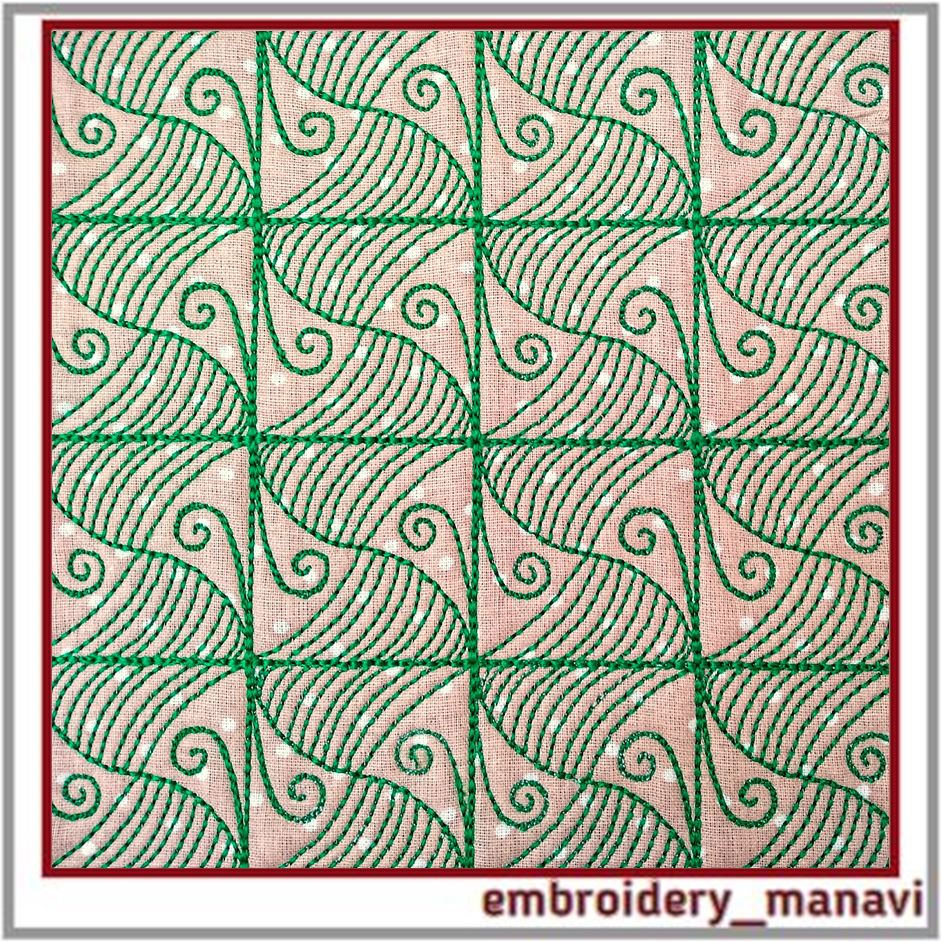 Quilt block 5 machine embroidery designs. Instant download. | Inspire ...