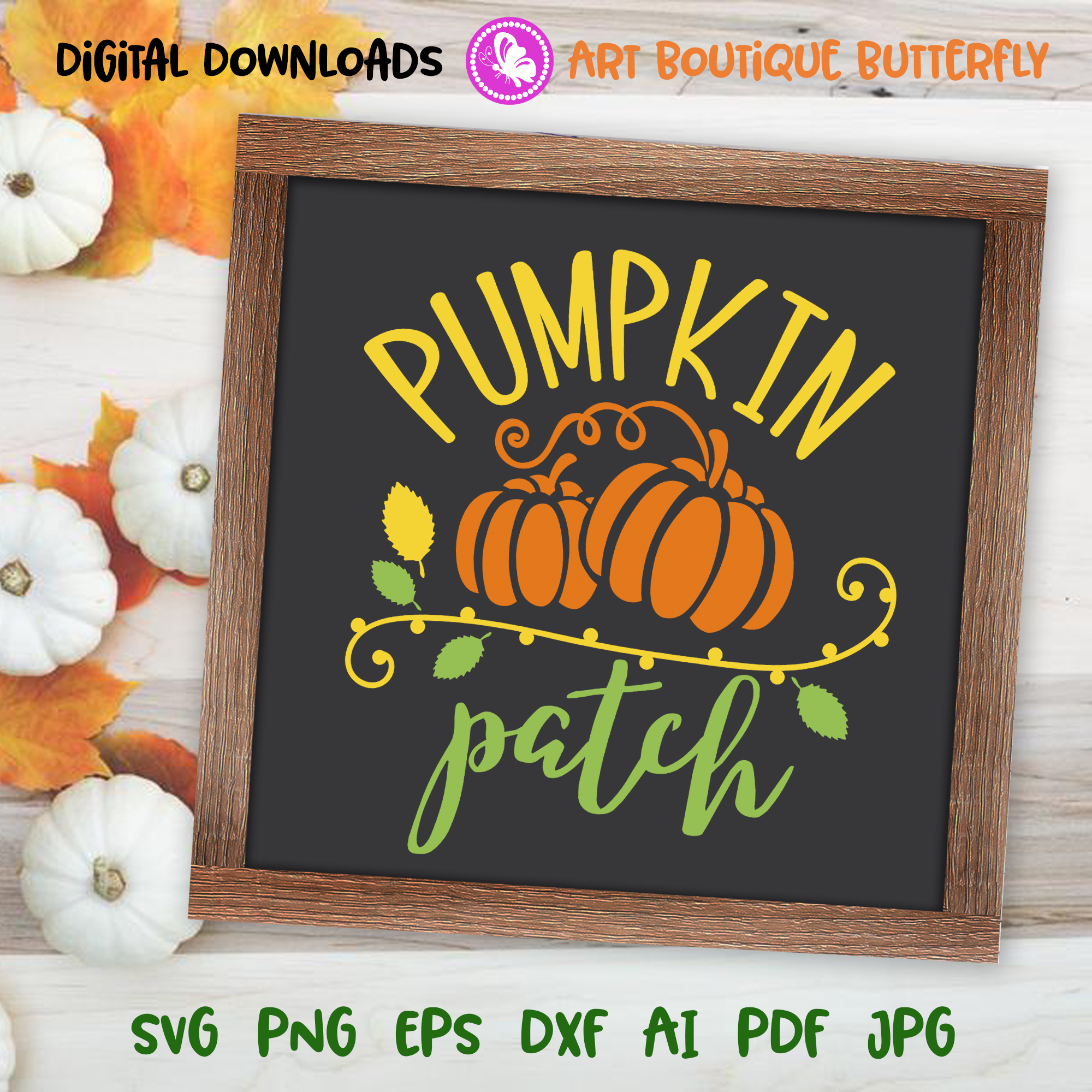 Pumpkin patch color art Thanksgiving decor Thankful Happy ha | Inspire ...