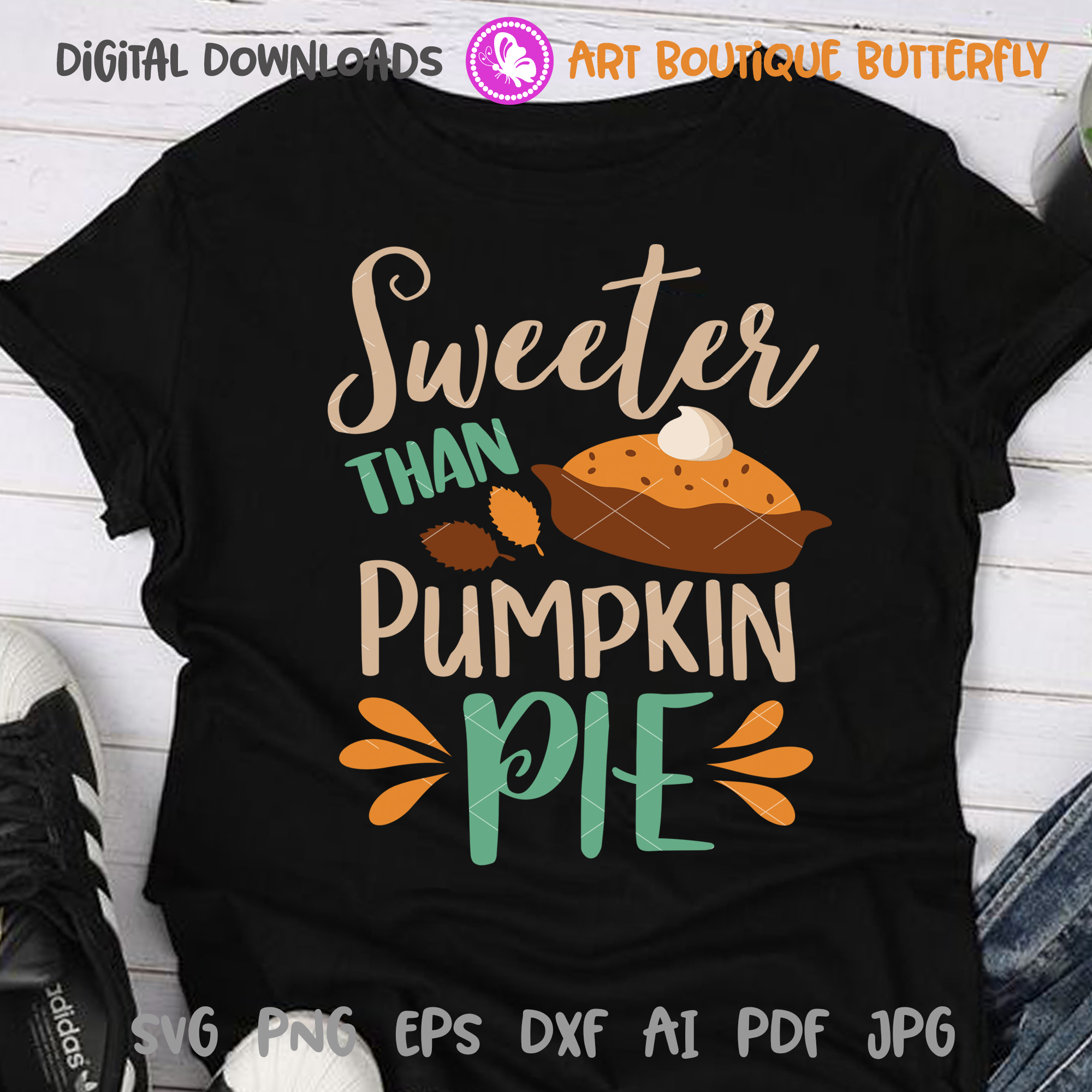 Sweeter than pumpkin pie Thanksgiving decor Pumpkin print Fa | Inspire ...