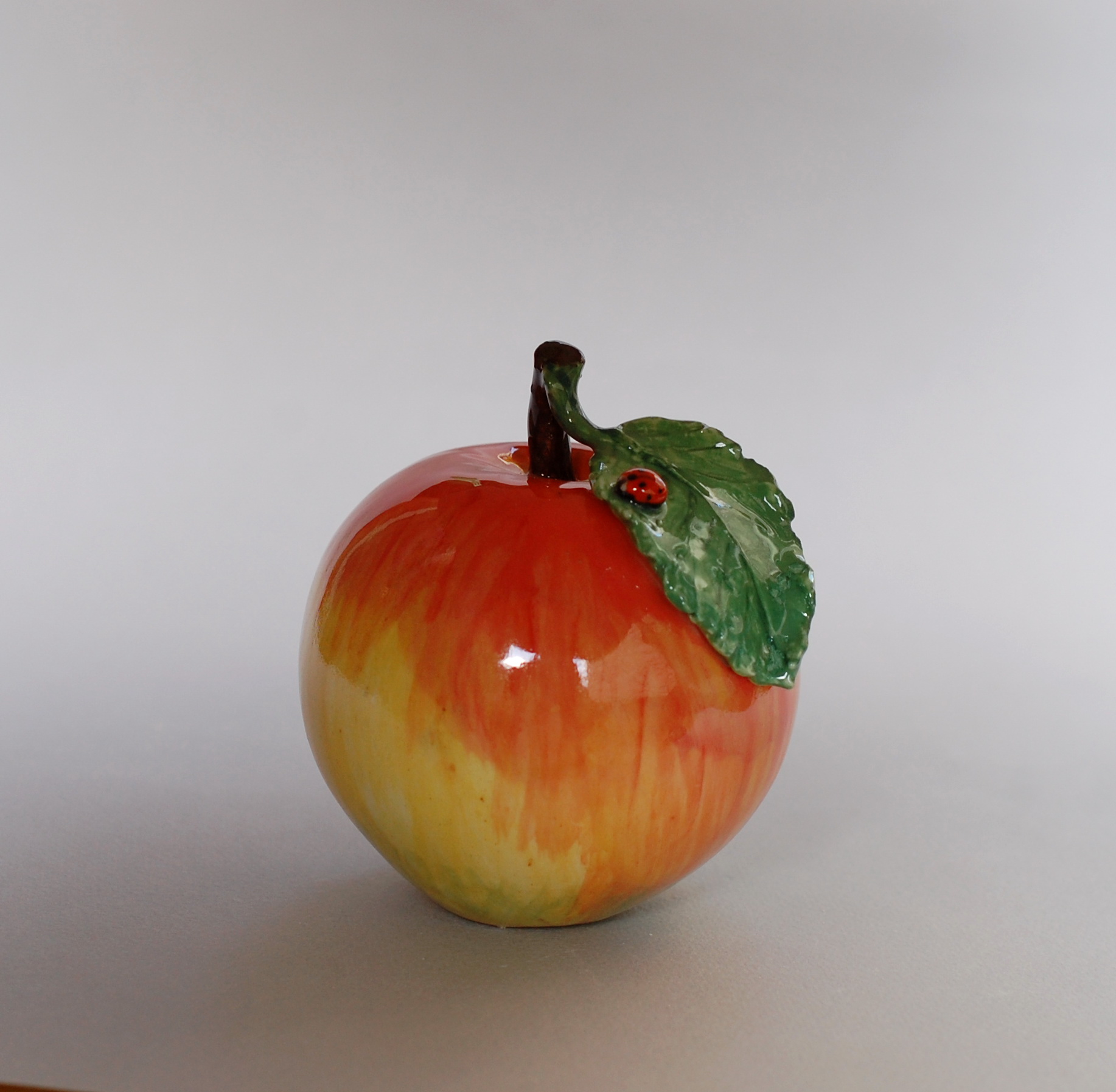 Ceramic apple Decorative figurine Fruit decor Ladybug Botani - Inspire ...