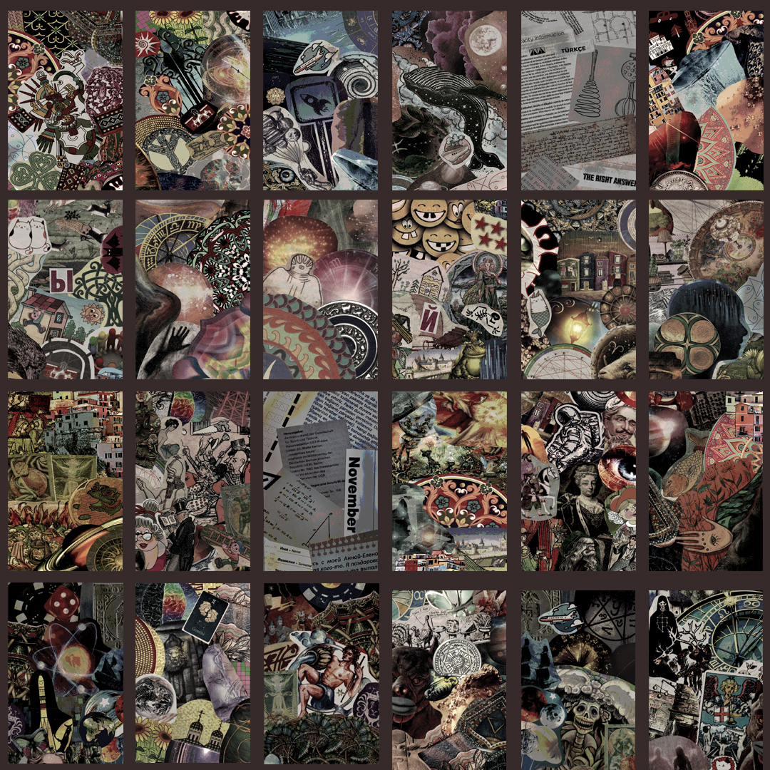 Dark akademia digital set Collage kit wall Printable bundle | Inspire ...